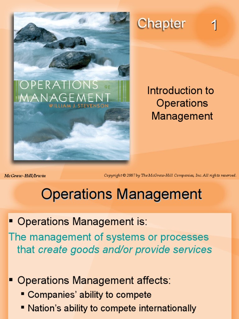Introduction To Operations Management: Mcgraw-Hill/Irwin | PDF ...