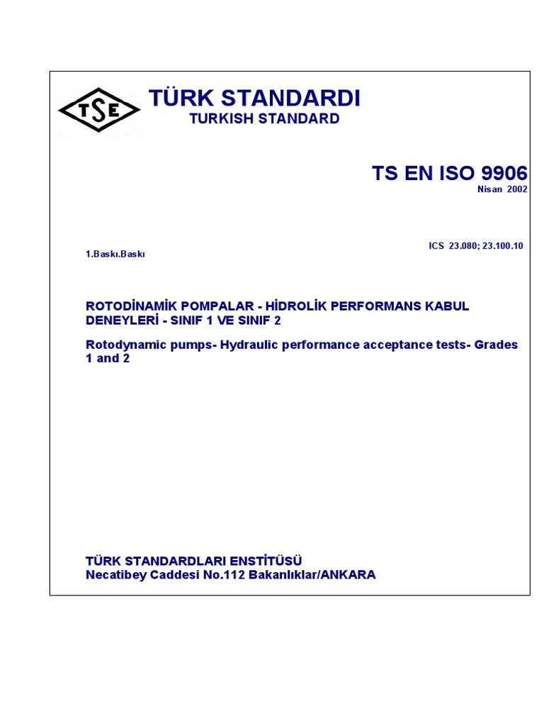 TS en Iso 9906 | PDF