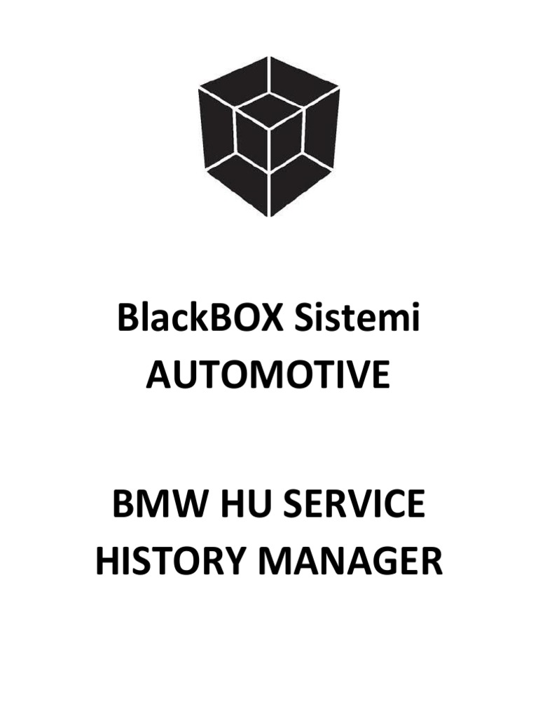 Blackbox Sistemi Automotive BMW Hu Service History Manager | PDF