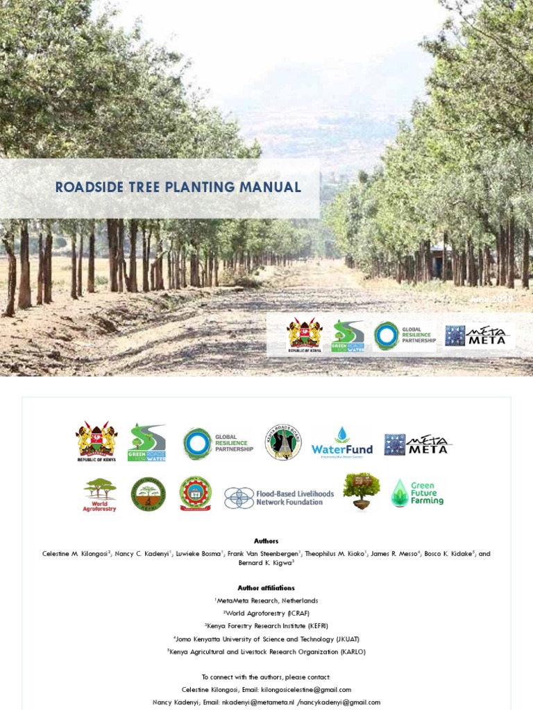 ROADSIDE TREE PLANTING MANUAL Web | PDF | Surface Runoff | Trees