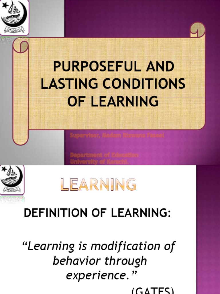 2.5 Purposeful Learning | PDF | Career & Growth