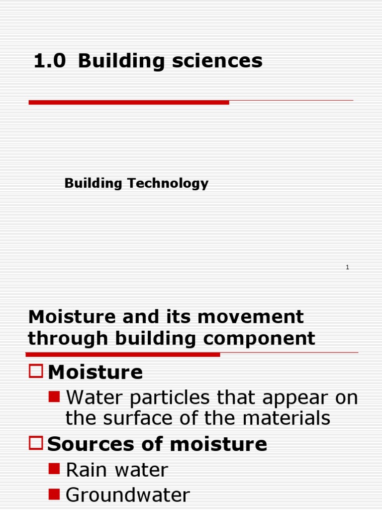 Chapter 1-Building Sciences | PDF | Building Insulation | Humidity