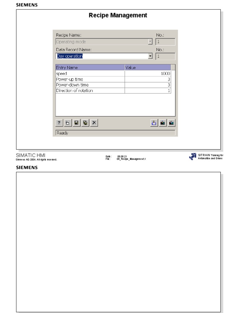 Recipe Management: Simatic Hmi | PDF | Computer Hardware | Computer Data