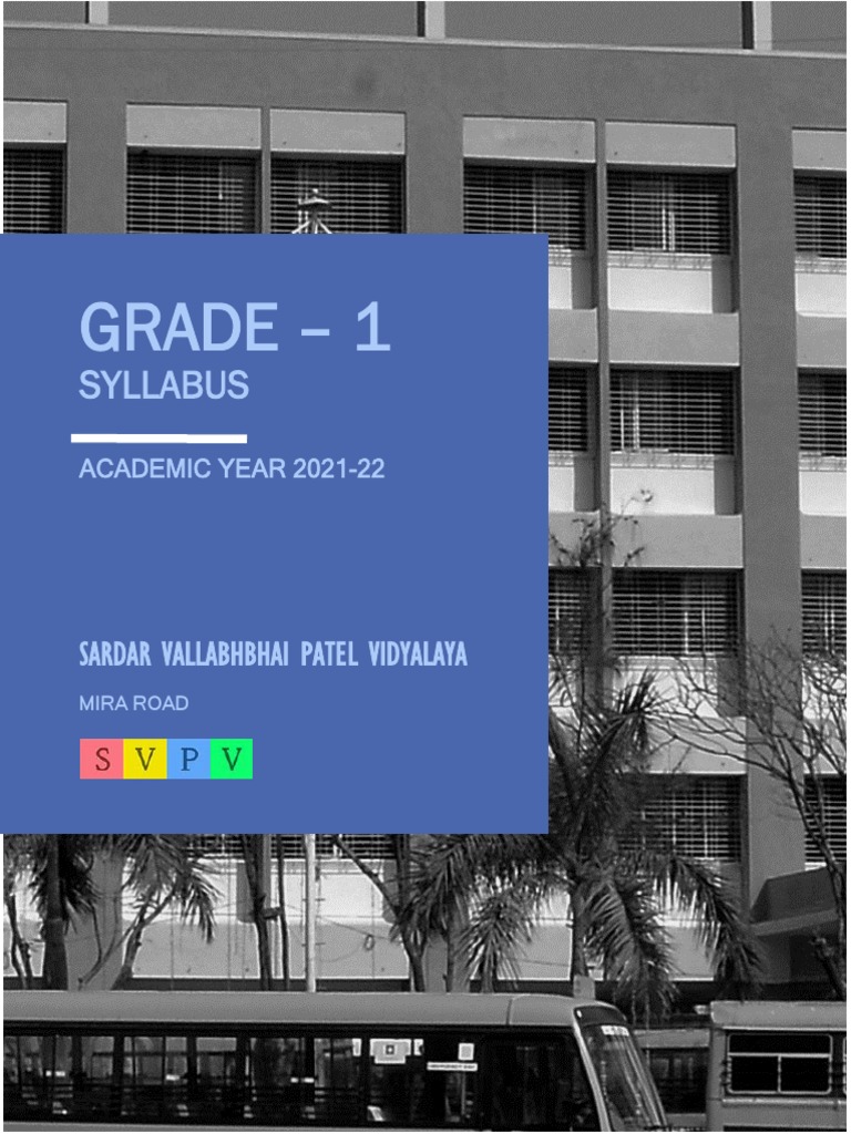 Primary Syllabus STD 1 2021 22 | PDF | Noun | Numbers