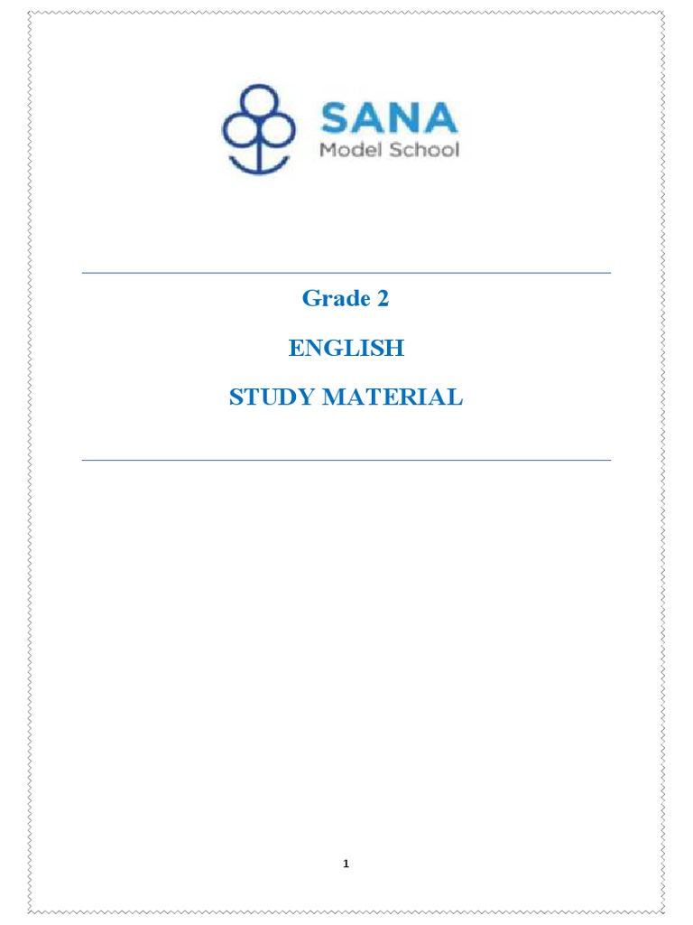 Grade 2 English Study Material | PDF | Adjective | Mango