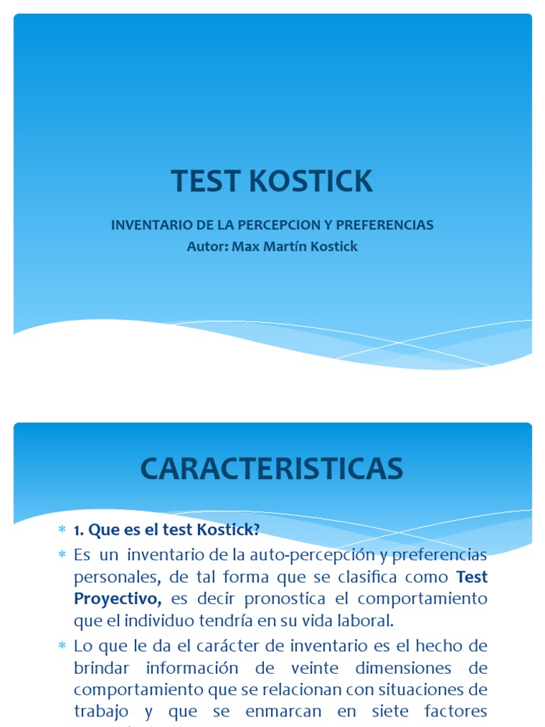 Test Kostick | PDF | Liderazgo | Comportamiento