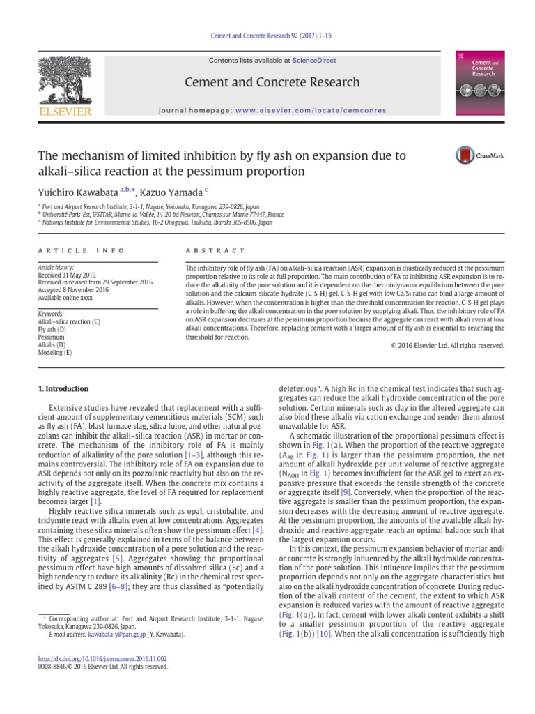 The Mechanism of Limited Inhibition by Fly Ash On Expansion Due To ...