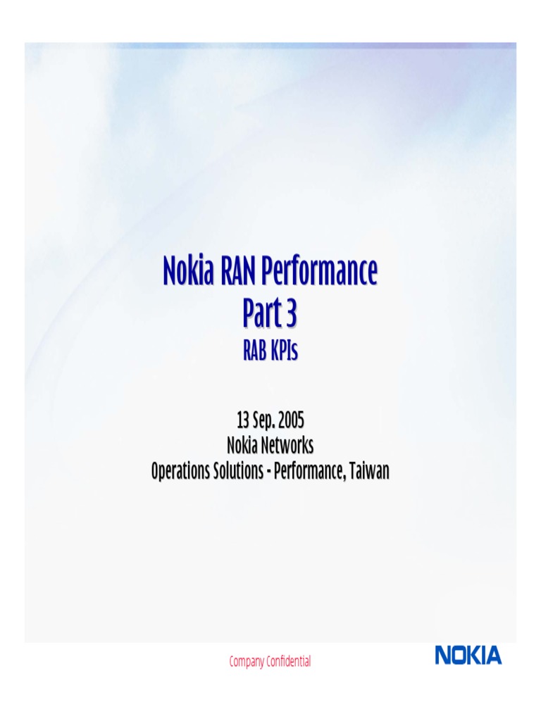 Nokia RAN KPIs Part 2 RAB | PDF | Electronics | Computing