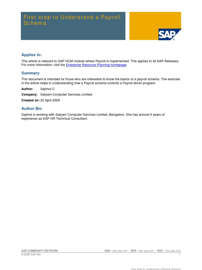 Custom - Payroll - Schemacreation | PDF | Business