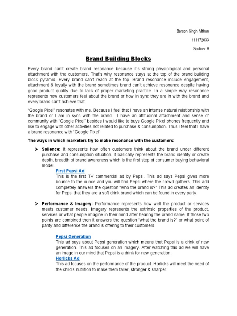 Brand Building Block, 111172033 | PDF | Brand | Marketing