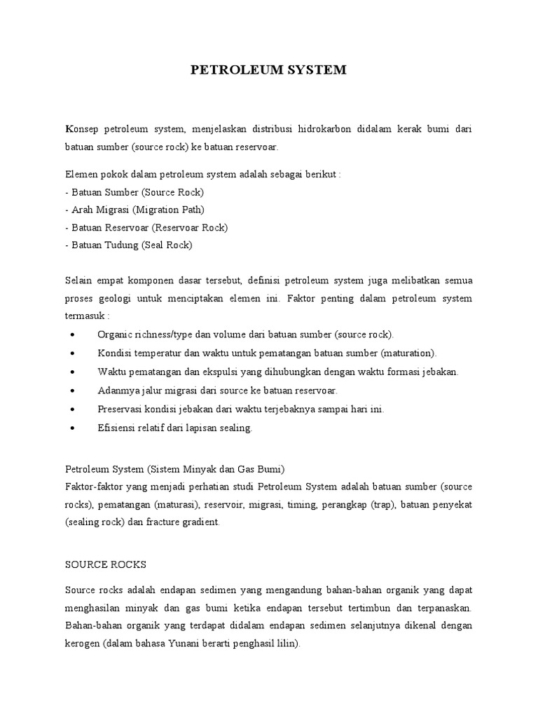 Petroleum System | PDF