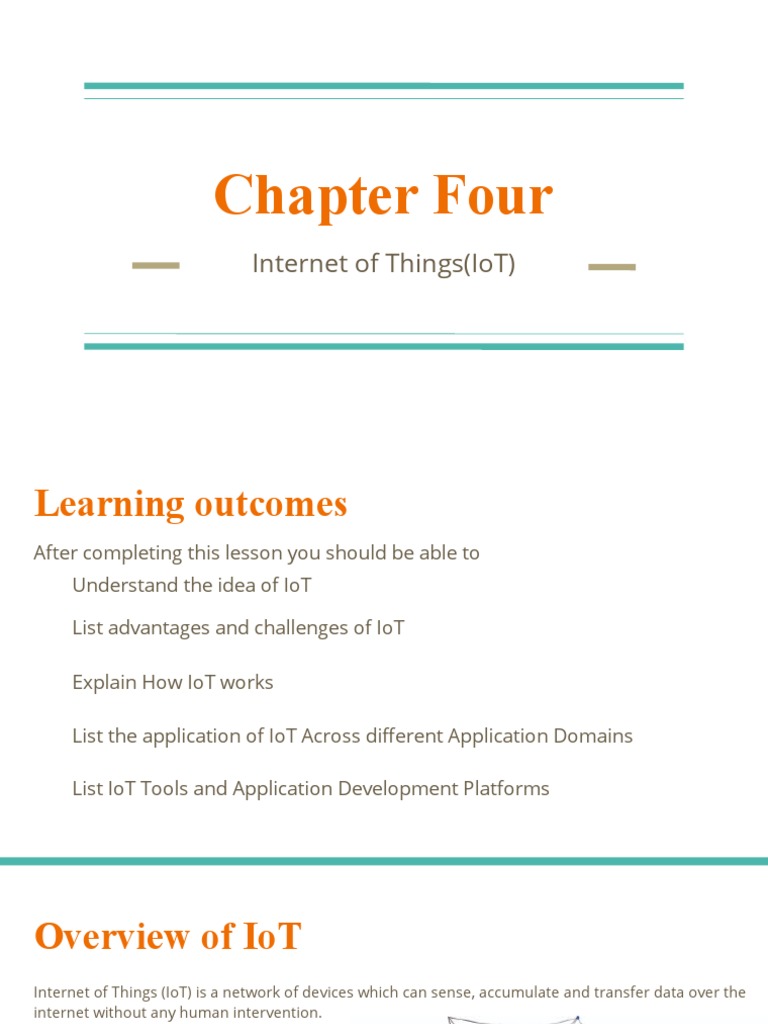 Chapter Four: Internet of Things (Iot) | PDF | Internet Of Things ...