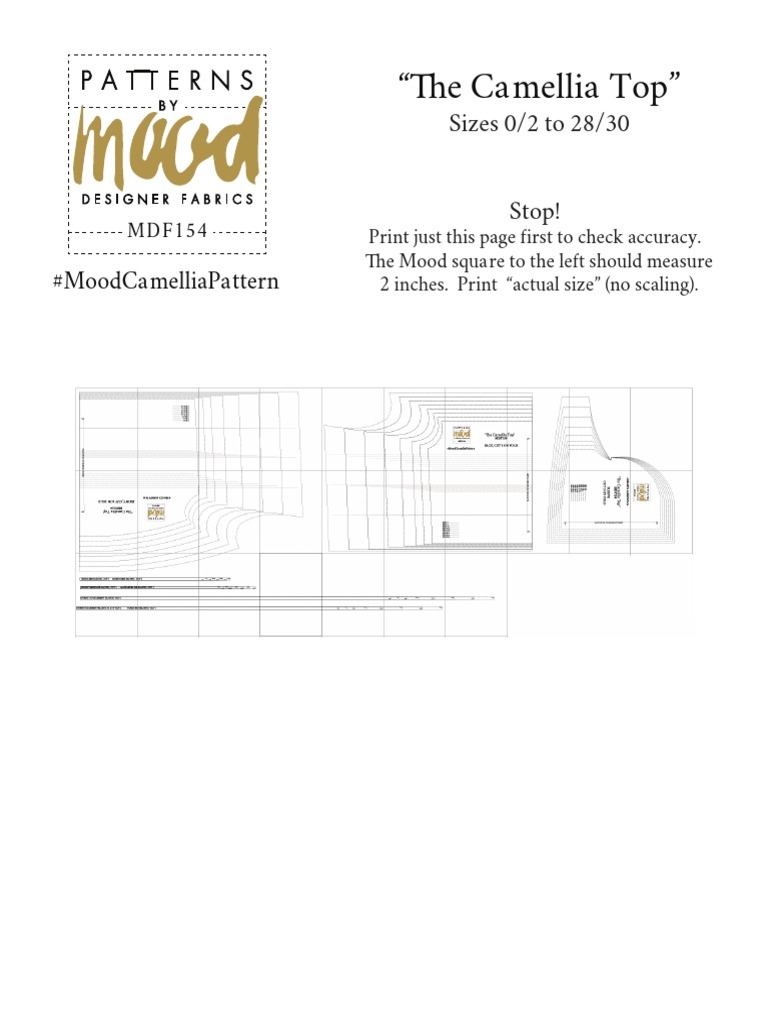 MDF154 Camellia Pattern | PDF | Clothing