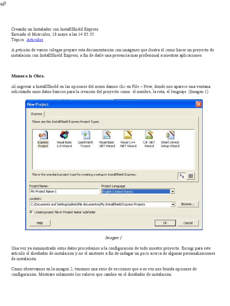 Creando Un Instalador Con InstallShield Express | PDF | Archivo de computadora | Point and Click