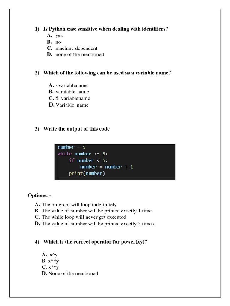 Python Assignment For Absolute Beginners | PDF | Control Flow ...