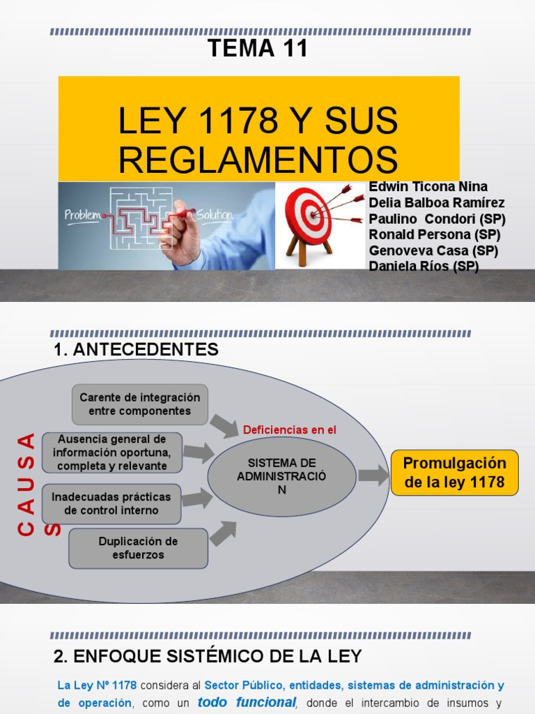 Ley 1178: Administración y Control | PDF | Planificación | Economias