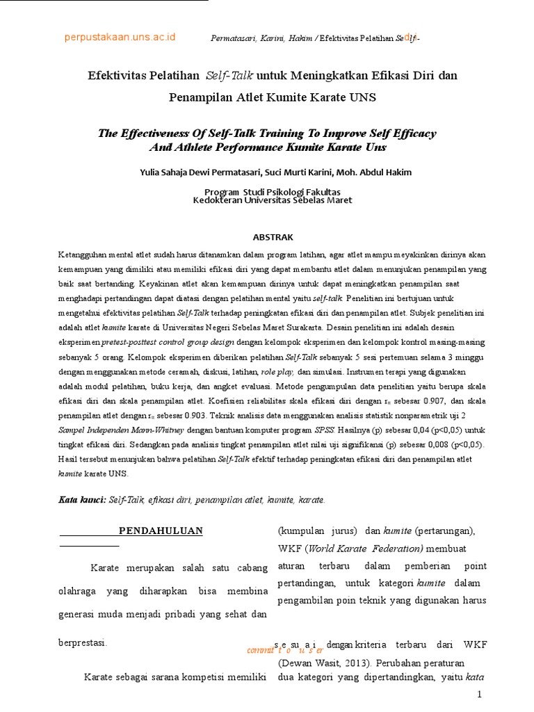 Jurnal Penelitian Self Efficacy | PDF Jurnal Penelitian Self Efficacy | PDF