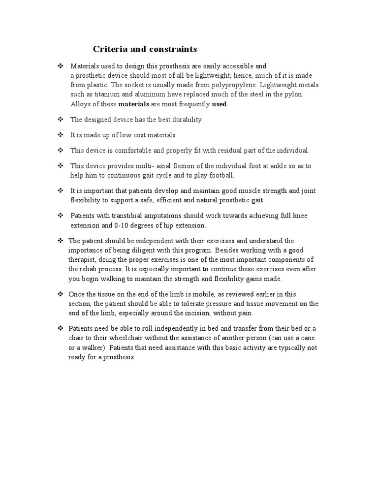 Criteria and Constraints | PDF | Self-Improvement | Wellness
