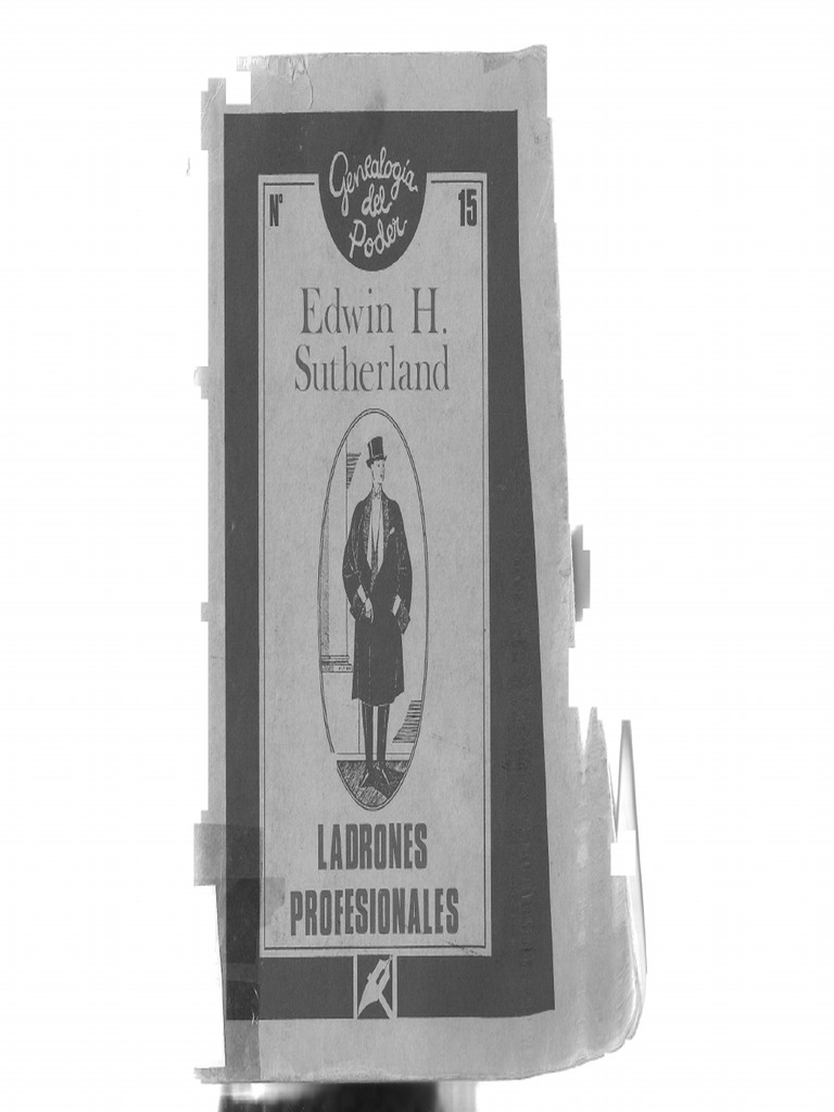 Edwin H Sutherland Ladrones Profesionales | PDF