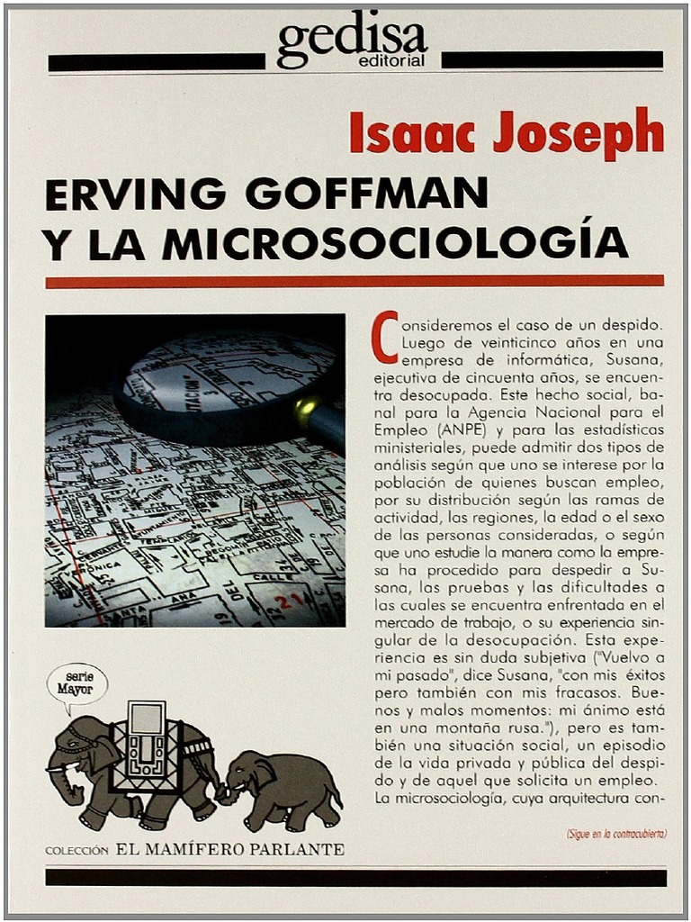 Isaac Joseph Erving Goffman y La Microsociología | Descargar gratis PDF ...