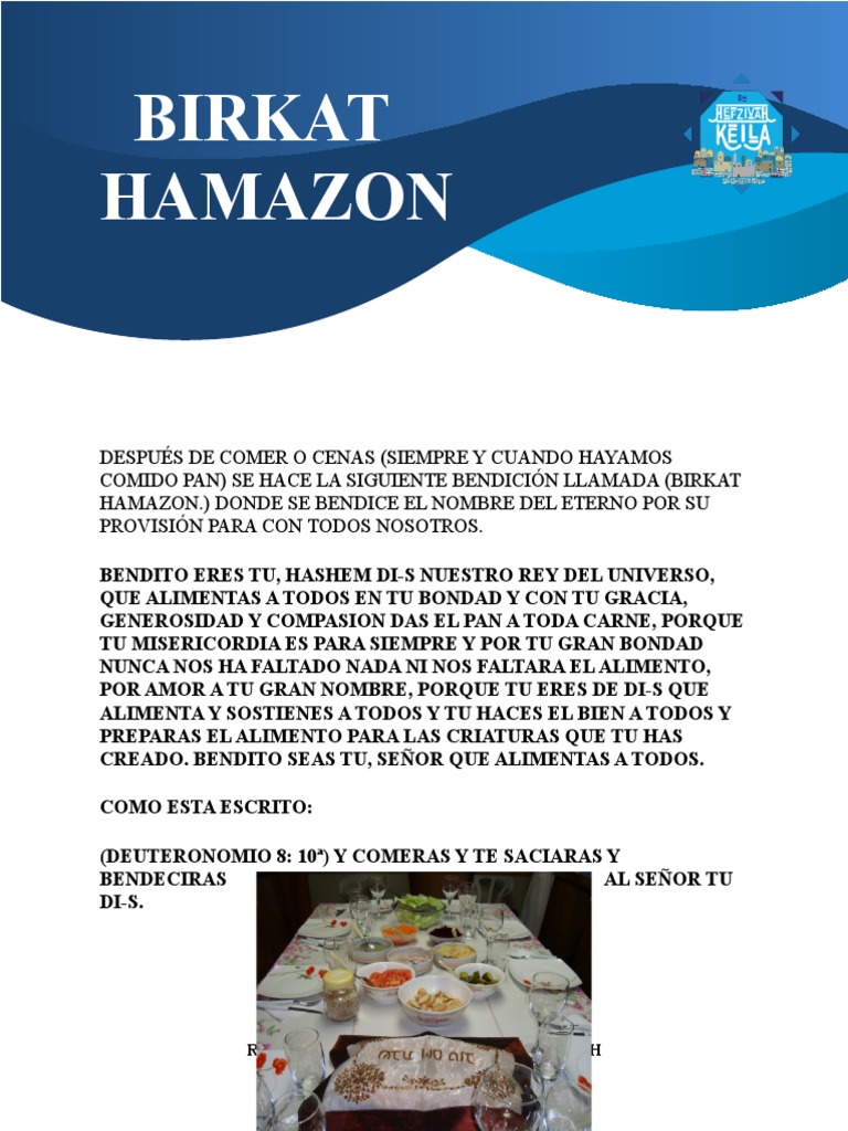 Oracion Birkat Hamazon | PDF