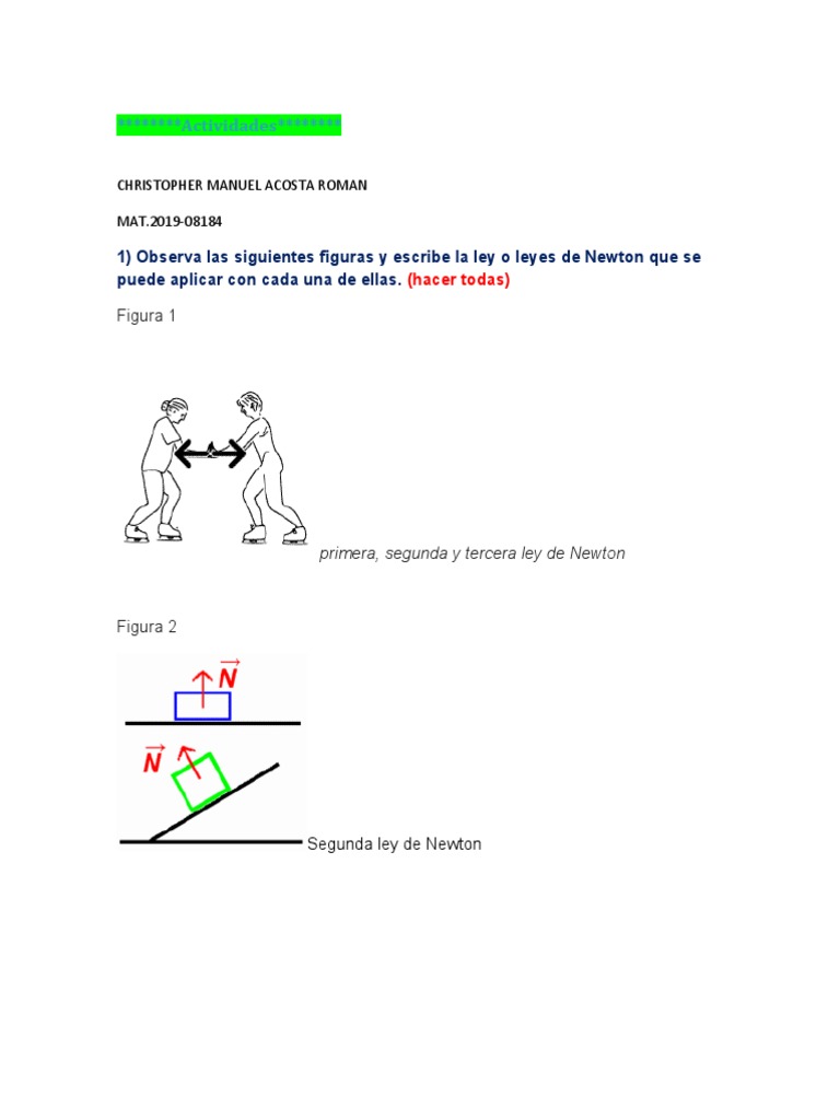 Actividad 4 - Principio de Dinámica | PDF | Masa | Impulso