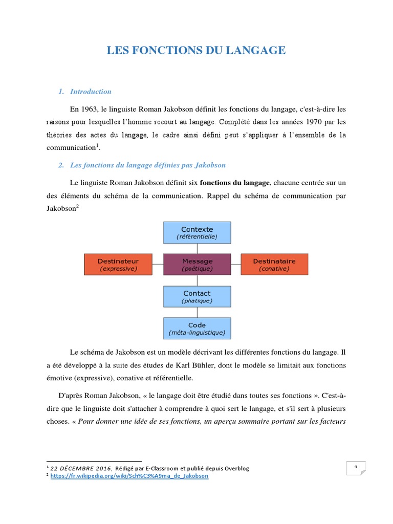 Les Fonctions Du Langage | PDF | la communication | Communication humaine