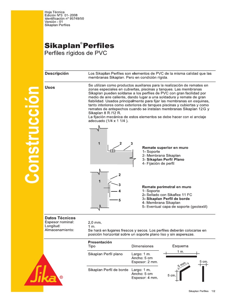Sikaplan Perfiles | PDF