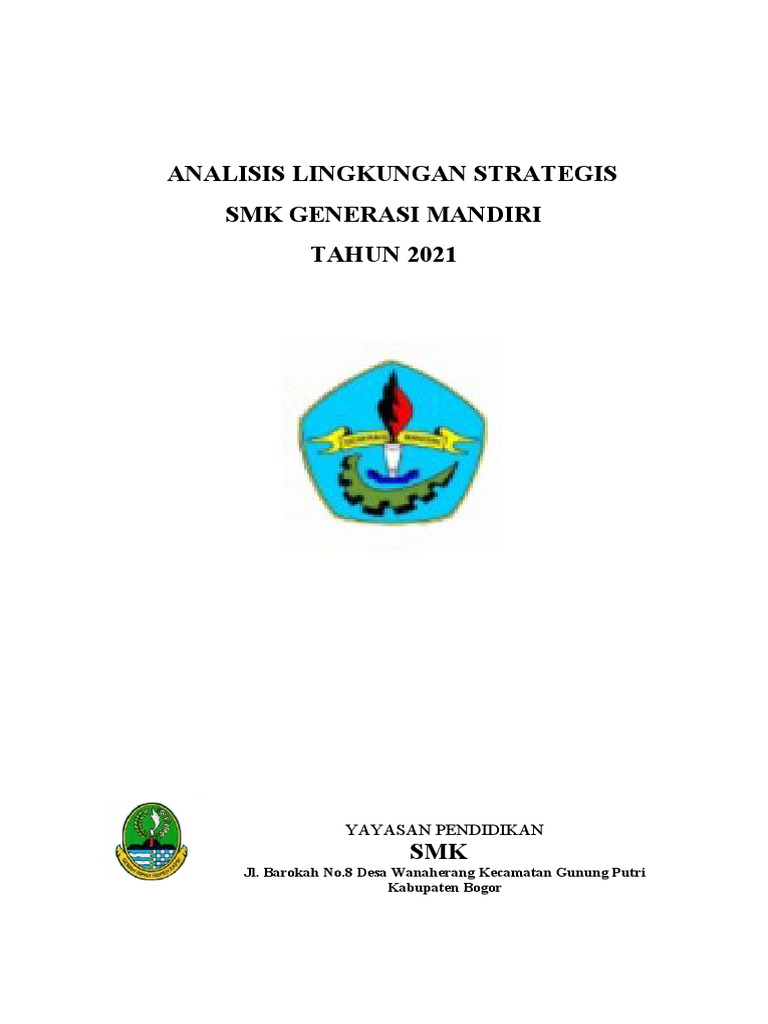 Analisis Lingkungan Strategis SMK 2021 | PDF
