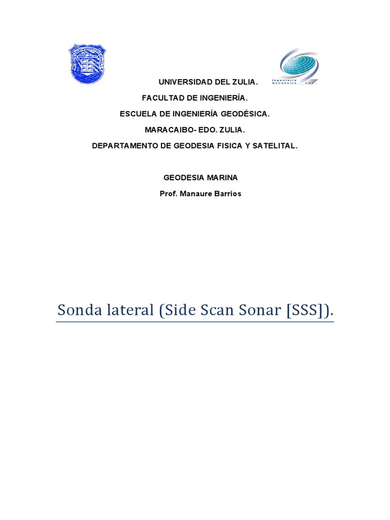 Sonda Lateral (Side Scan Sonar (SSS) ) | PDF | Sistema de ...