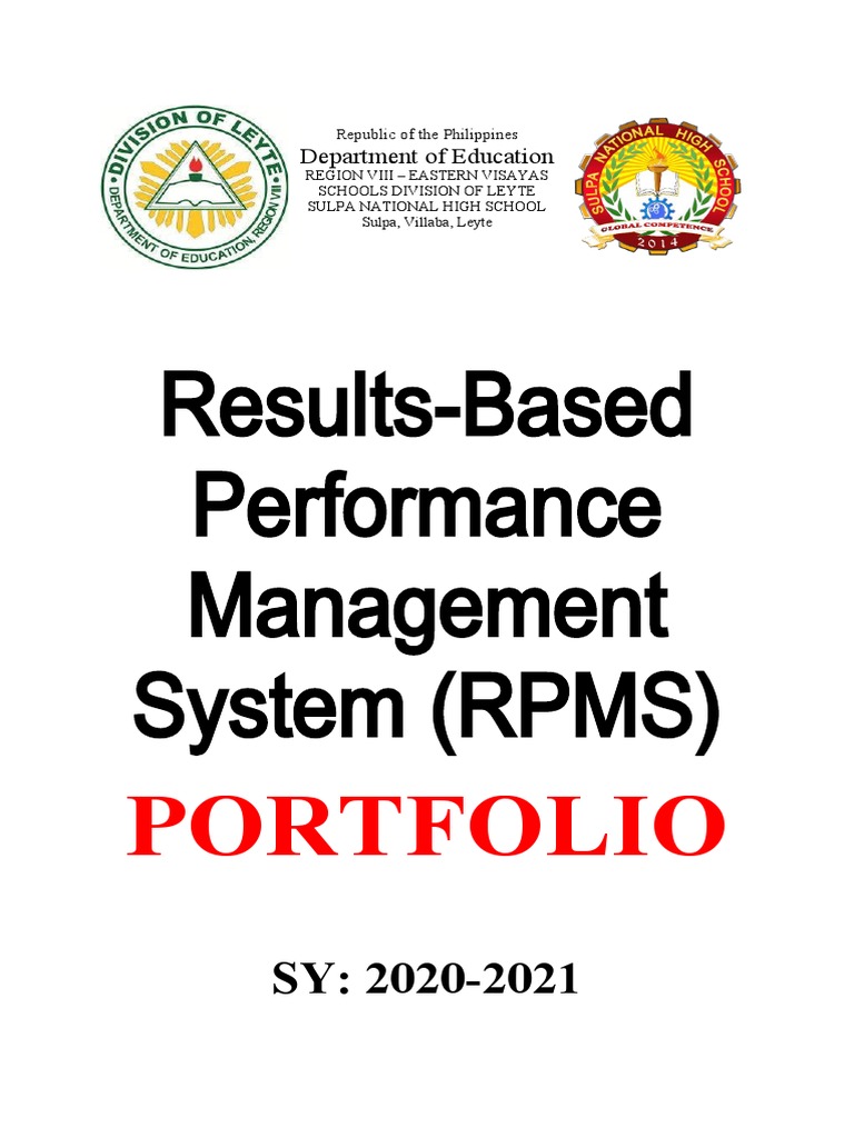 Results-Based Performance Management System (RPMS) : Portfolio | PDF ...