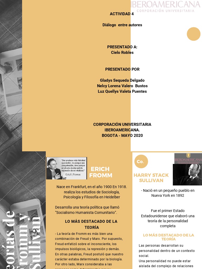 Comparación de las teorías de la personalidad de Erich Fromm y Harry ...