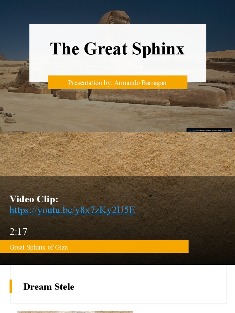 The Great Sphinx and Dream Stela | PDF | Social Science | Young Adult