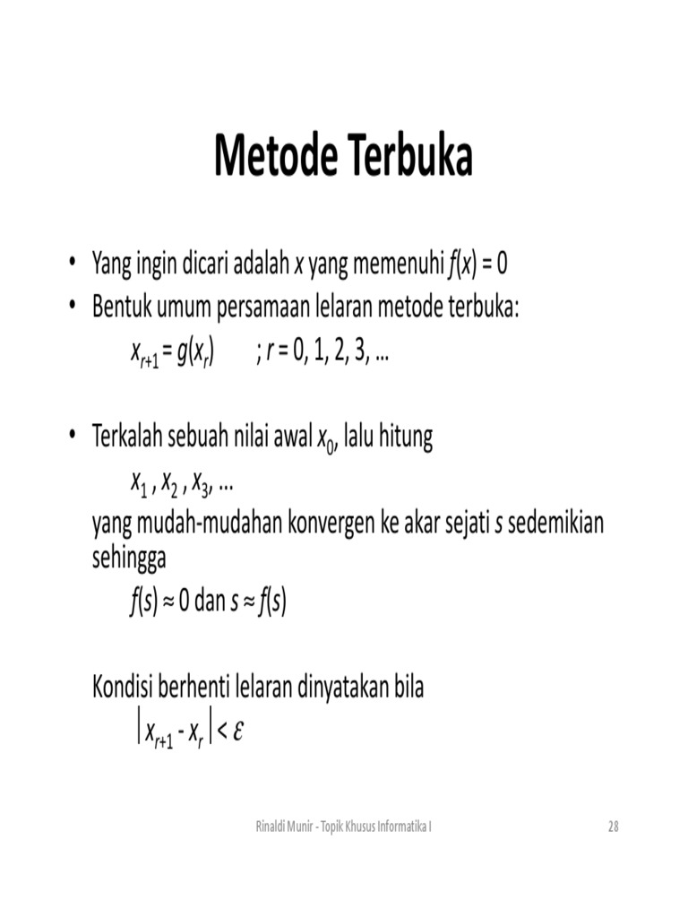 Metode Iterasi Titik Tetap | PDF