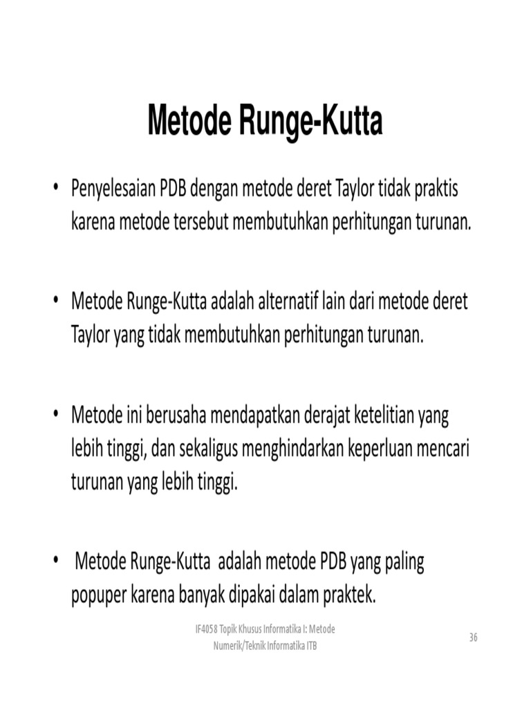 Metode Runge Kutta | PDF