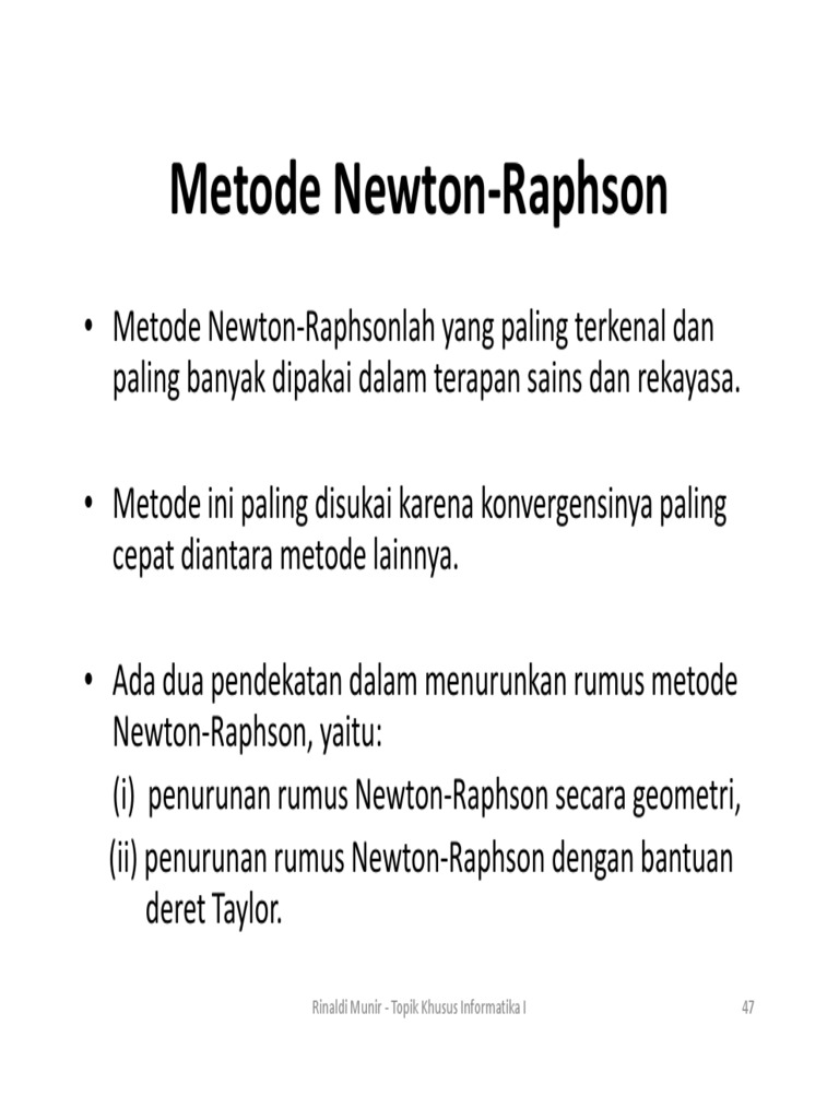 Metode Newton Raphson | PDF