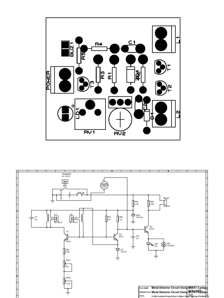 Metal Detector Circuit Using BC547 | PDF