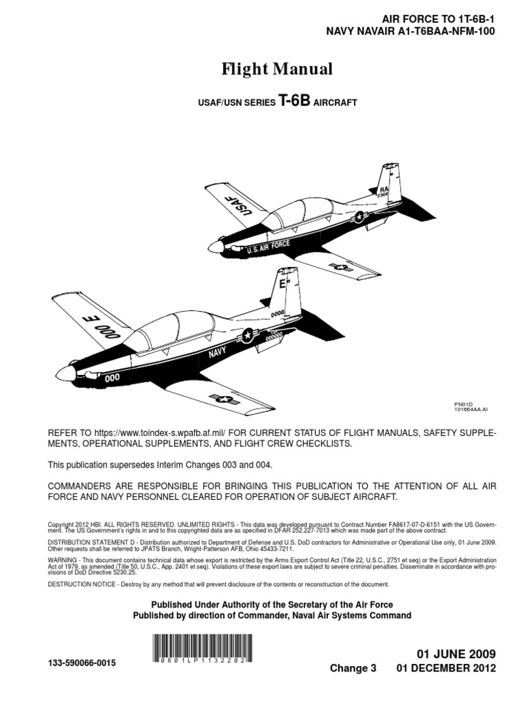 T-6B Natops | PDF | Classified Information In The United States | Aviation