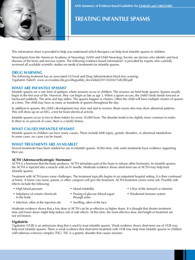 Update Medical Treatment of Infantile Spasms | PDF | Neurology | Epilepsy