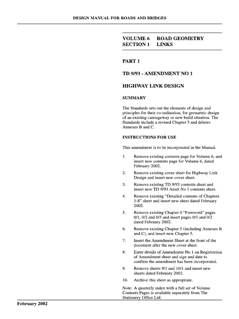 TD9 93 Highway Link Design | PDF