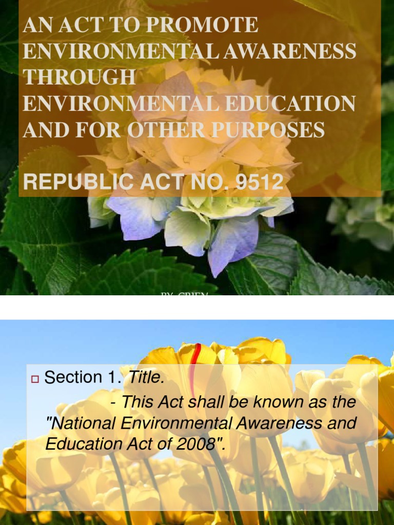 RA 9512 - Introduction | PDF | Environmentalism | Environmental Social ...
