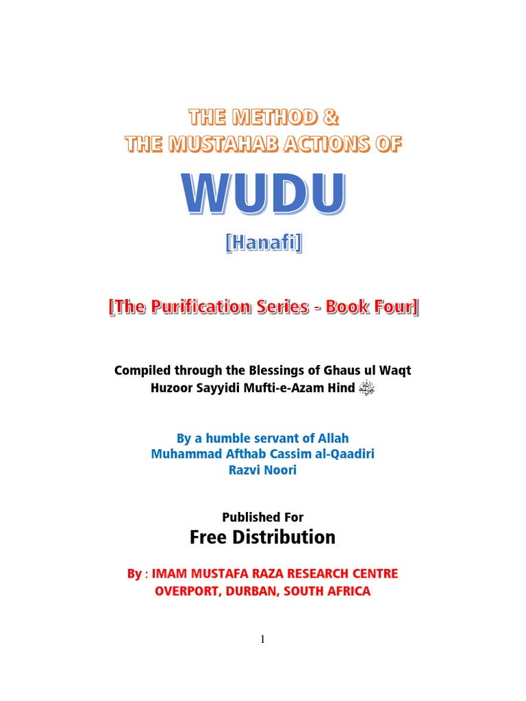 The Method and The Mustahab Actions of Wudu | PDF | Hand | Foot