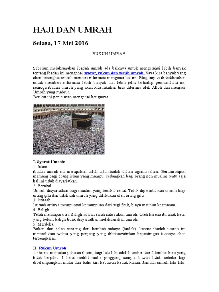 Haji Dan Umrah | PDF