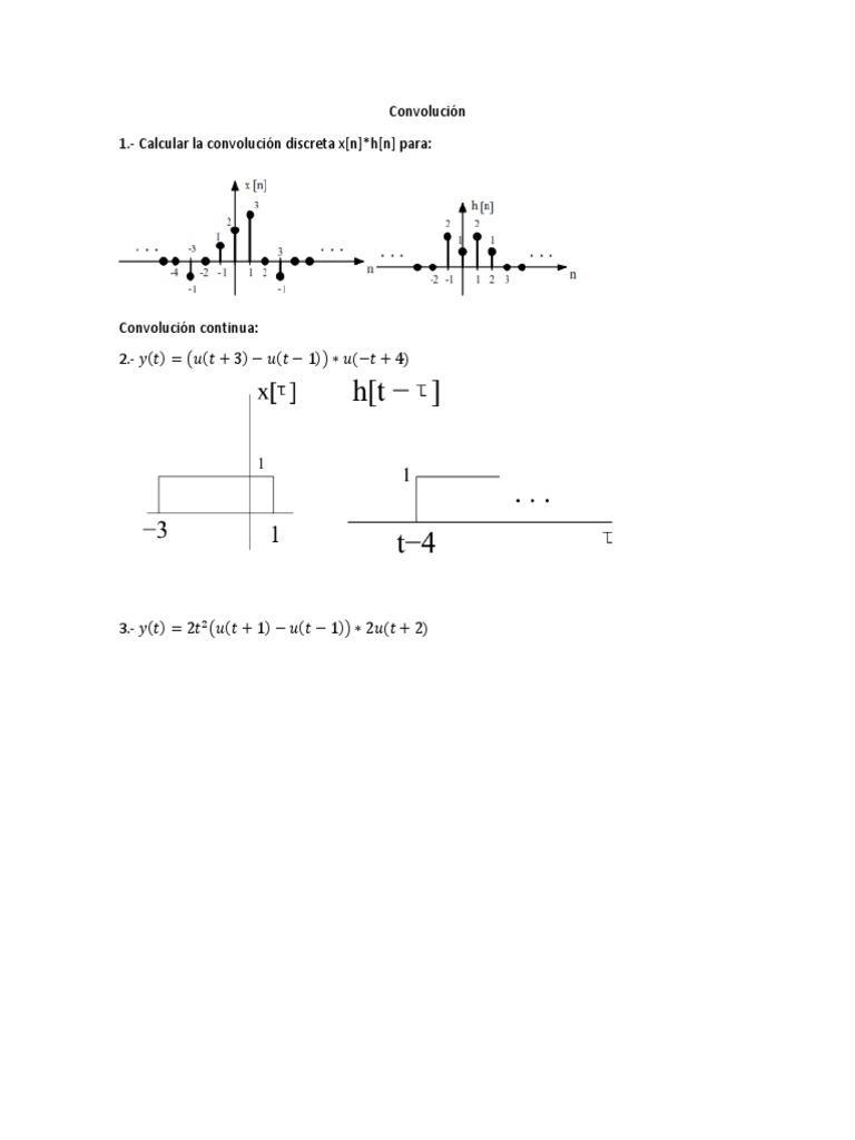 Ejercicios de Convolución y Fourier | PDF | Métodos y materiales de ...