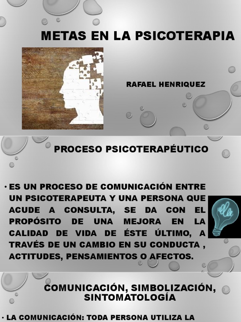 Metas en La Psicoterapia | PDF | Psicoanálisis | Psicoterapia