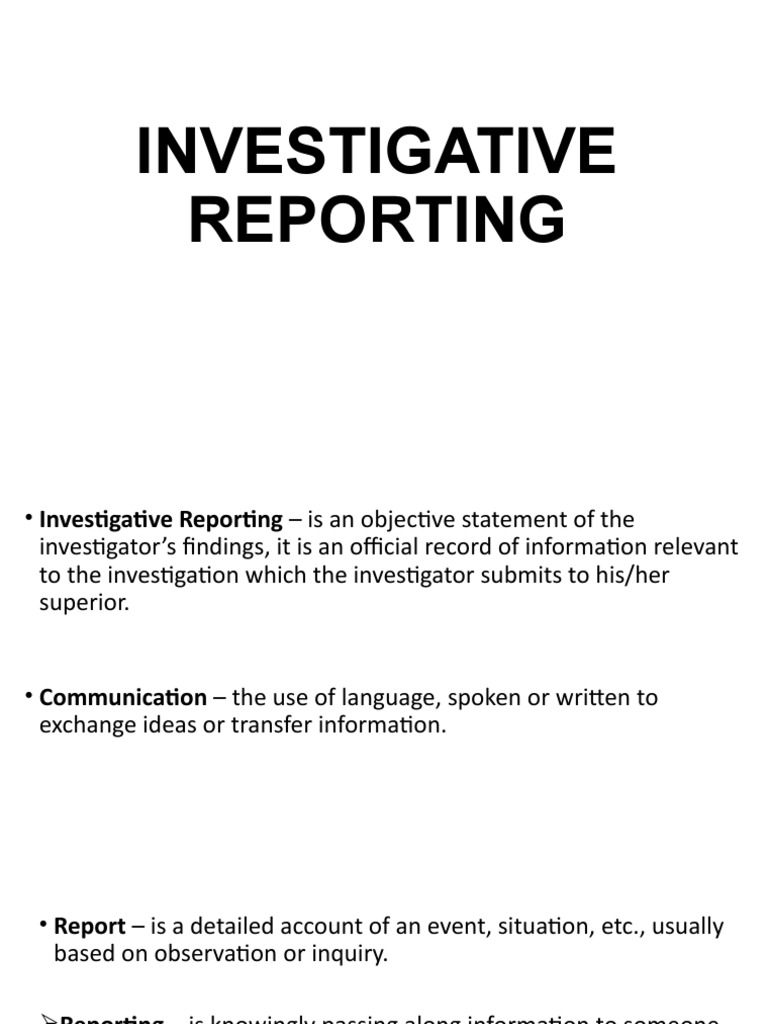 Investigative Reporting | Download Free PDF | Police | Prosecutor