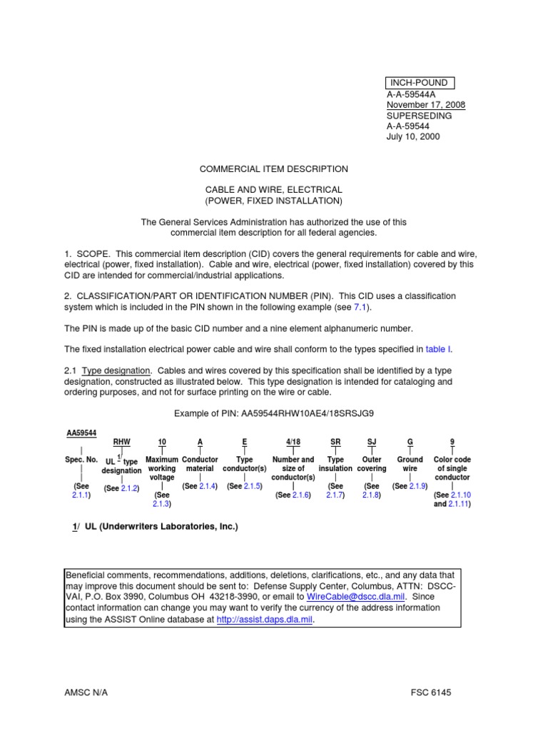 1/ UL (Underwriters Laboratories, Inc.) | PDF | Wire | Manufactured Goods