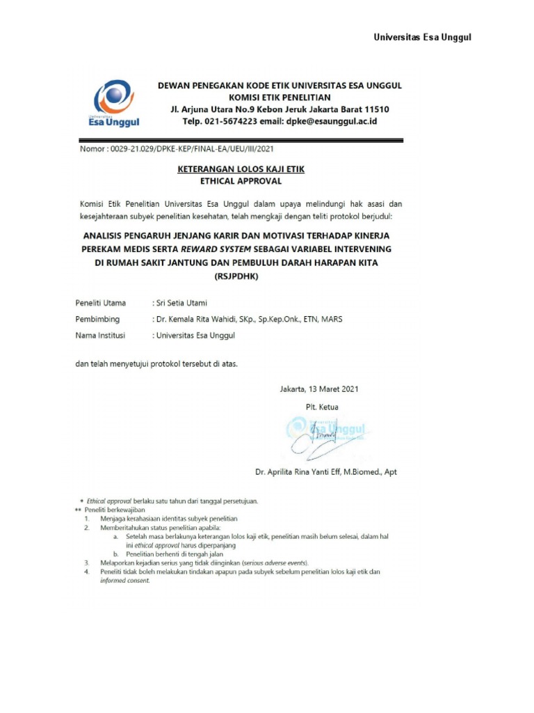 Lampiran Tesis Mars RSJPDHK | PDF