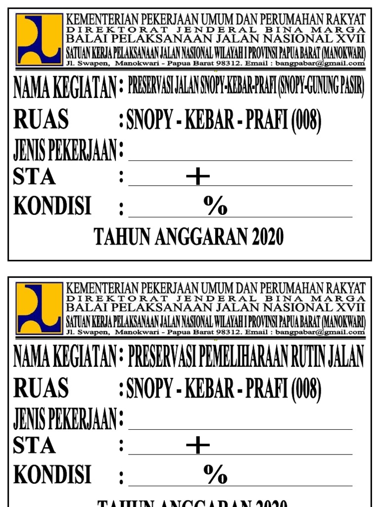 Papan Sta A3 2020 | PDF