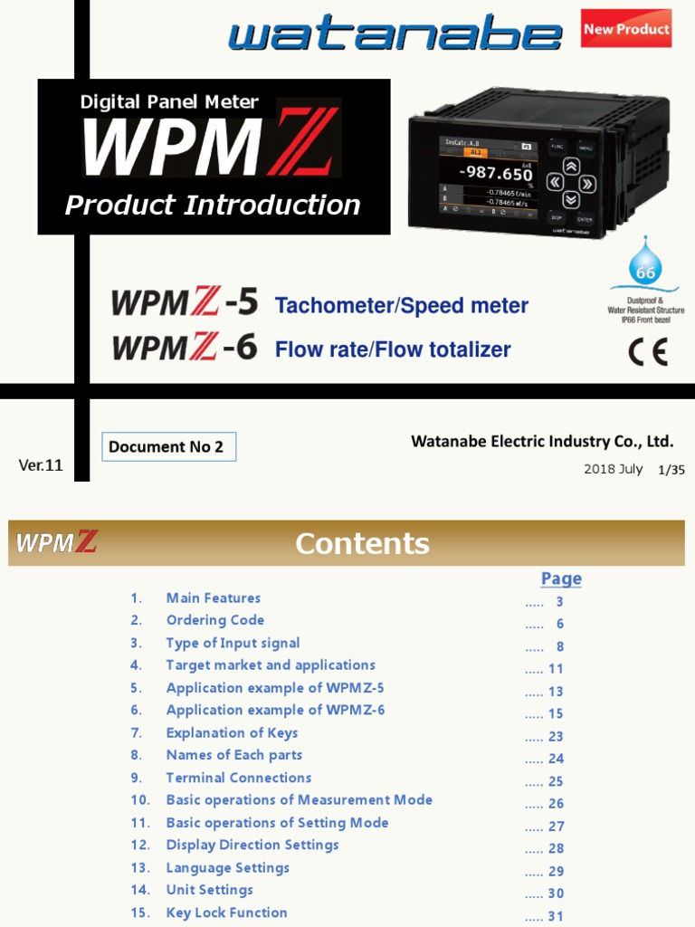 Document 2 Wpmz-5,6 Watanabe | PDF | Flow Measurement | Bipolar ...